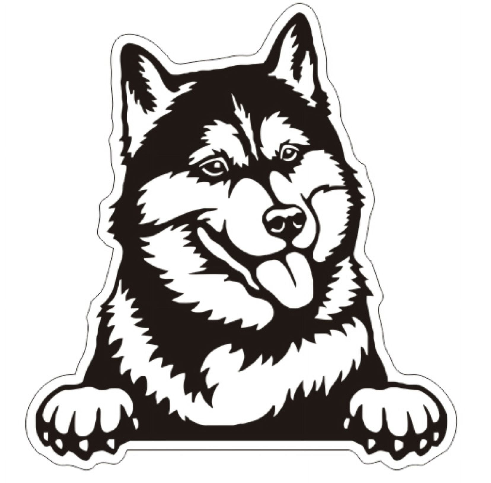 Siberian Husky Car Decal for Dog Lover, Husky Graphics Window Decal as ...