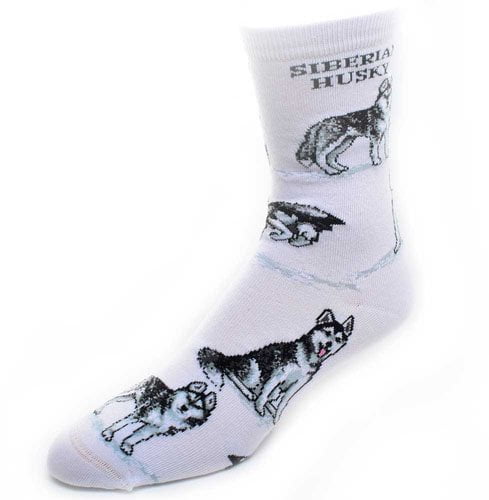 Siberian Husky Dog Adult Poses Socks v.2,White,Medium - Walmart.com