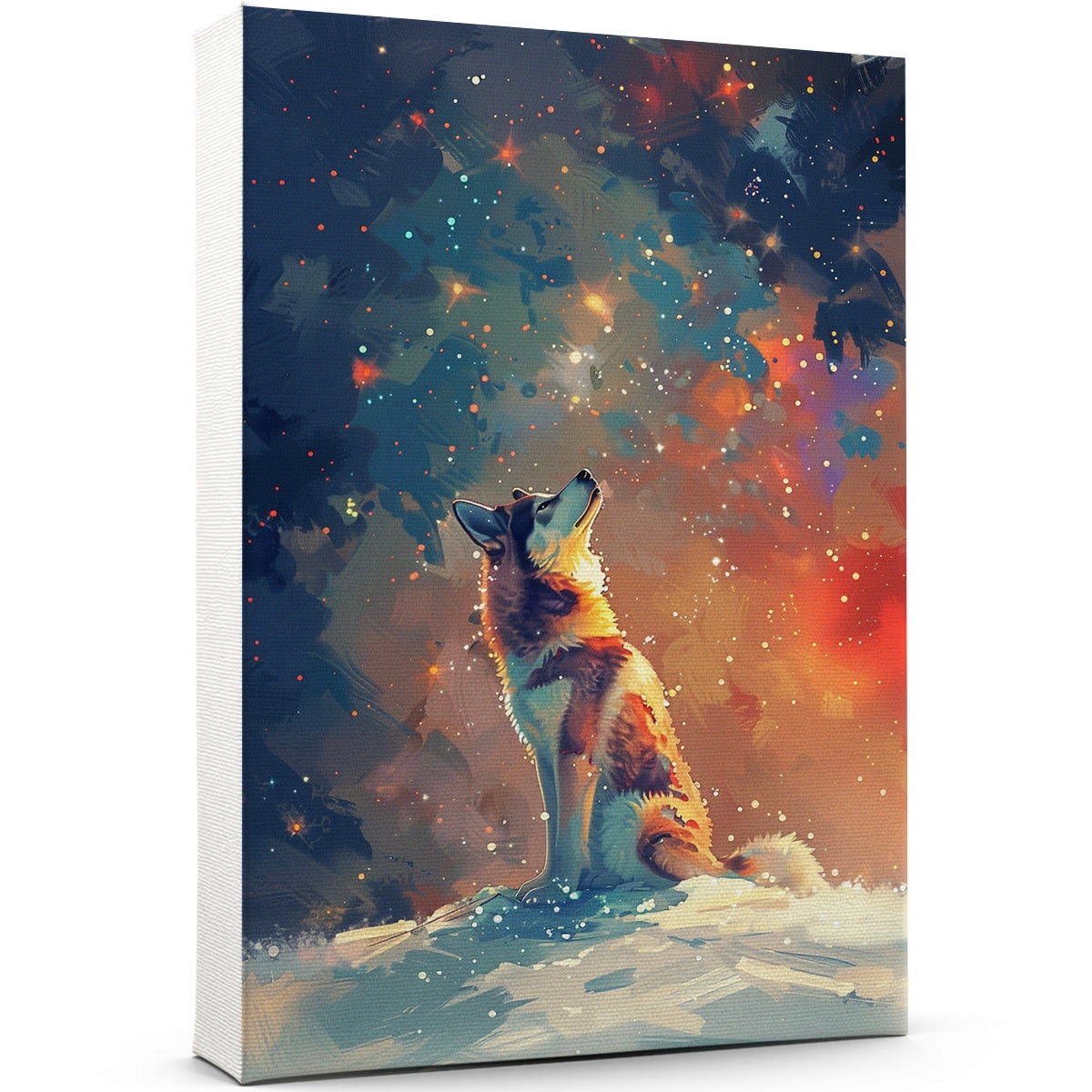 Siberian Husky Dog Art Print Canvas, Dog Canvas Wall art Dog Decor ...
