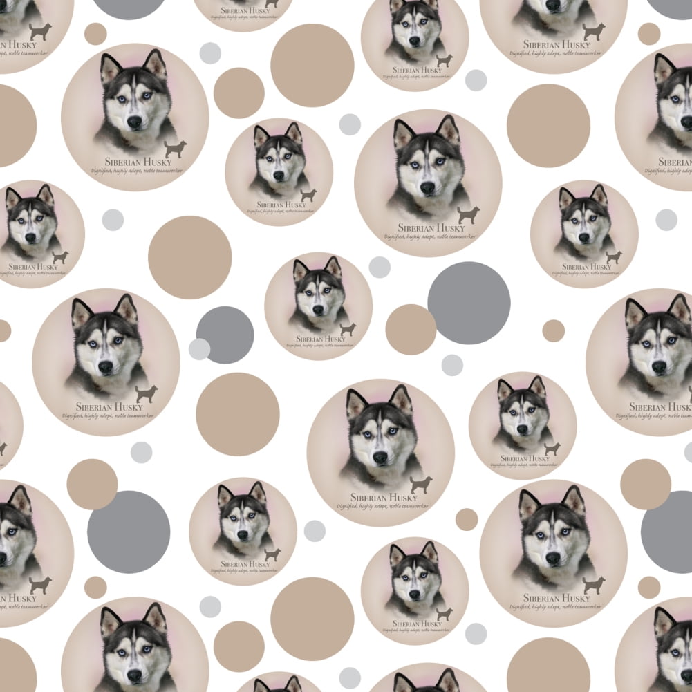 Siberian Husky Dog Breed Premium Gift Wrap Wrapping Paper Roll ...