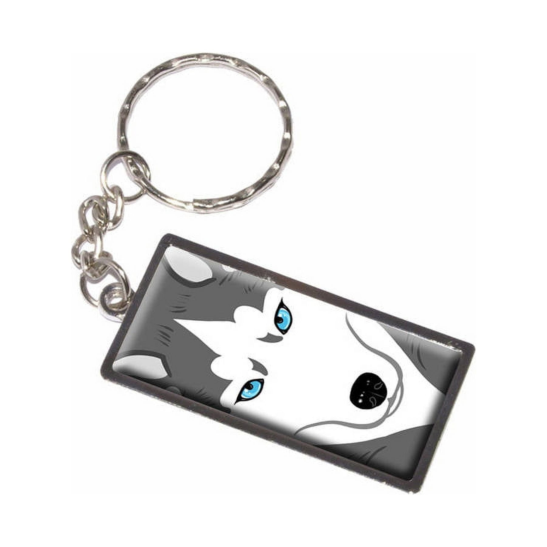 Siberian Husky Dog Pet Full Face Keychain Key Chain Ring - Walmart.com