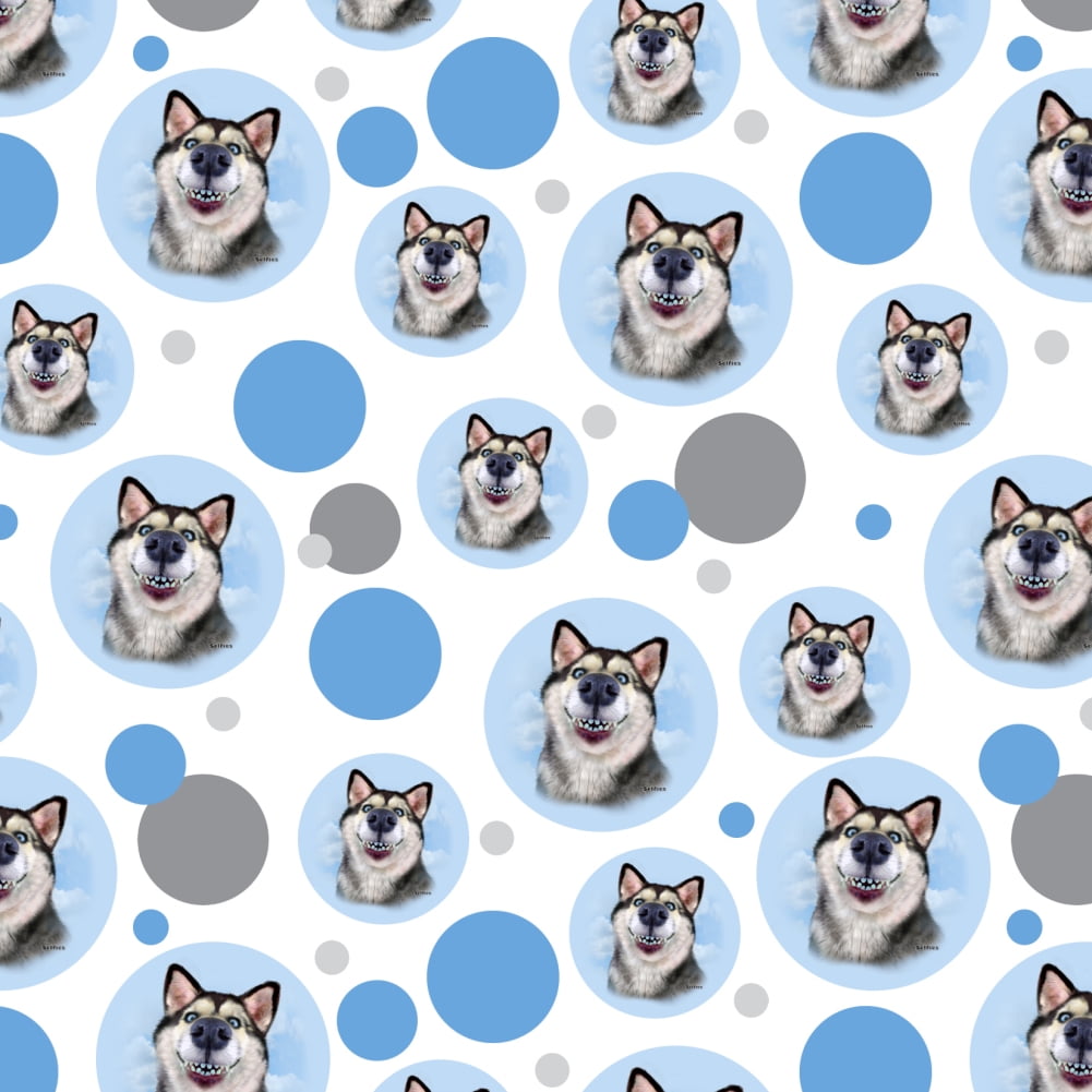 Siberian Husky Dog Selfie Premium Gift Wrap Wrapping Paper Roll ...