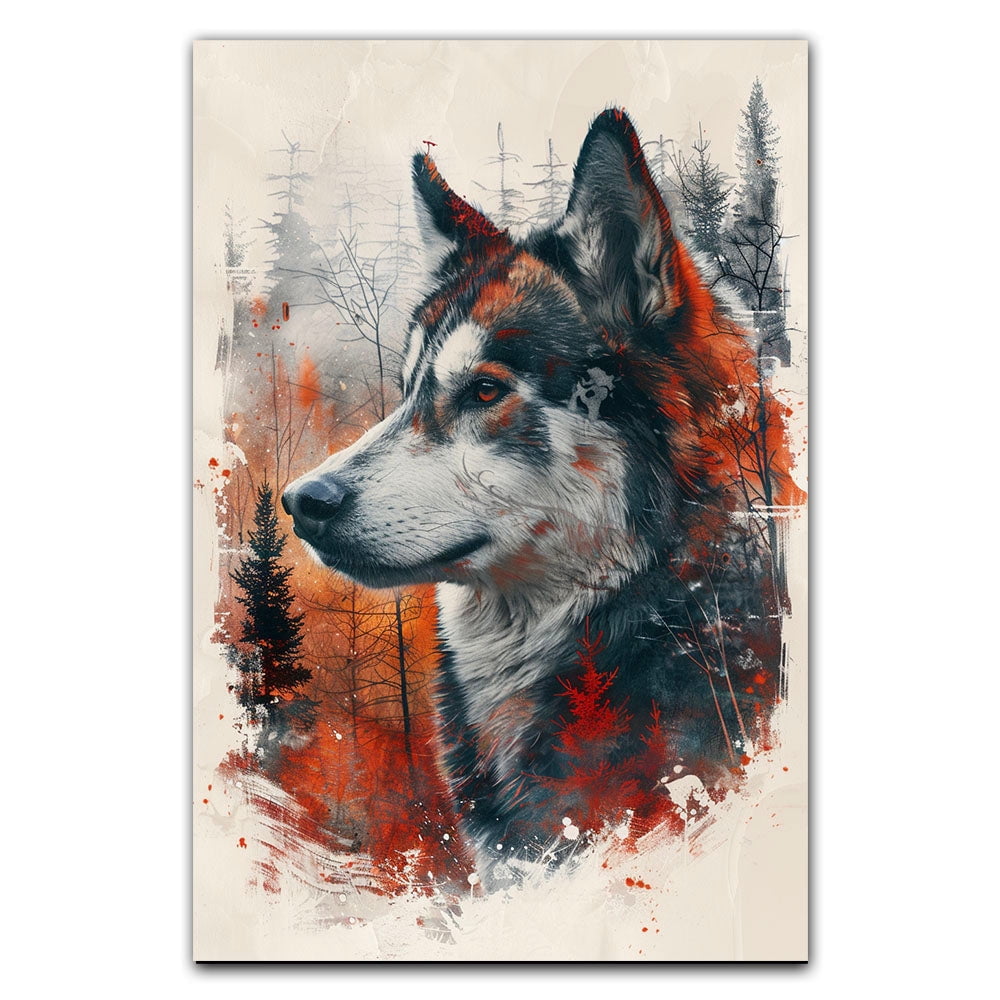 Siberian Husky Dog Wall Art Print Poster, , Siberian Husky Dog Art ...