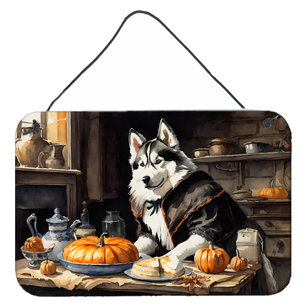 Siberian Husky Fall Kitchen Pumpkins Wall or Door Hanging Prints 8 in x ...