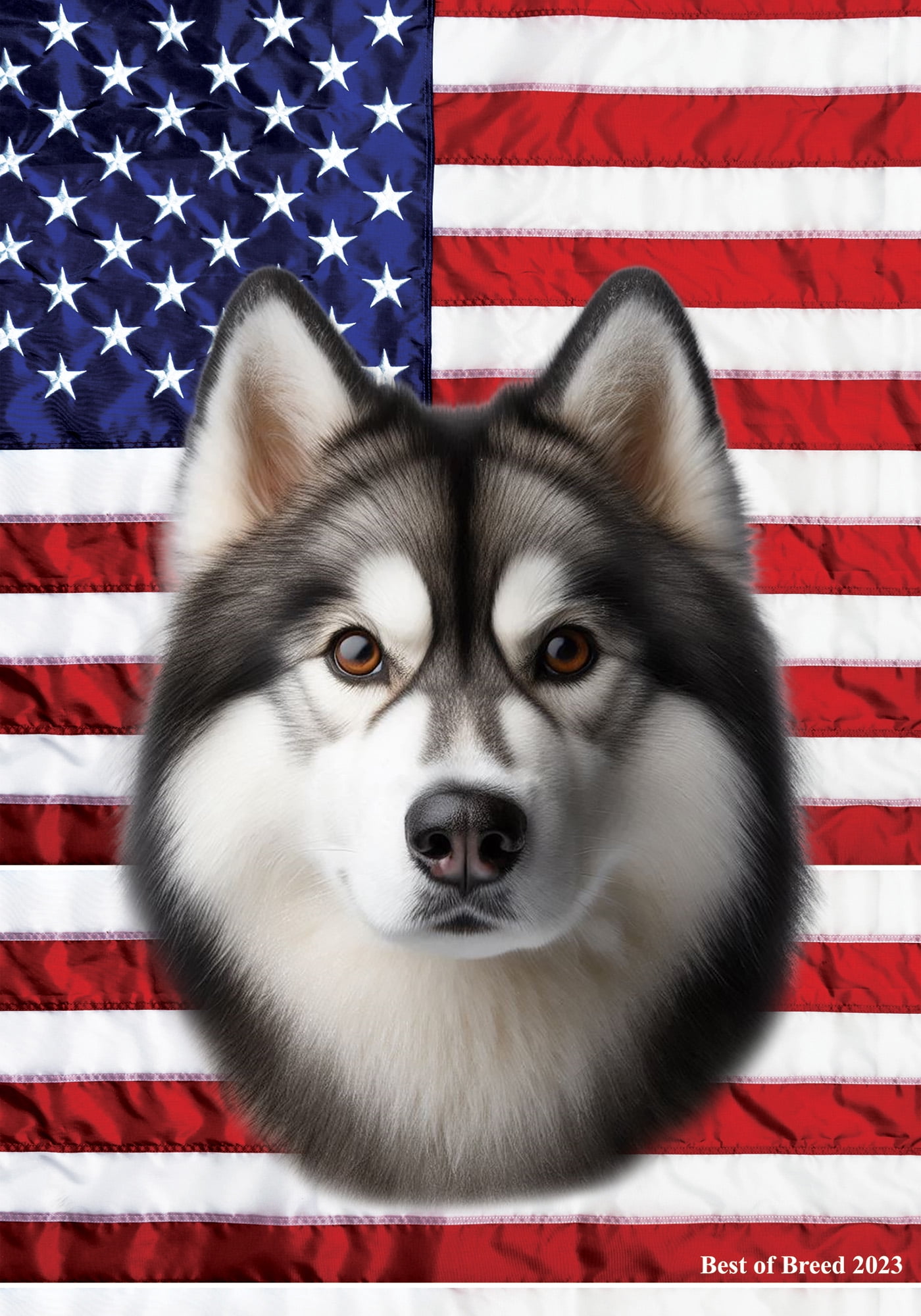 Siberian Husky Grey - Best of Breed All-American Patriotic III Garden ...