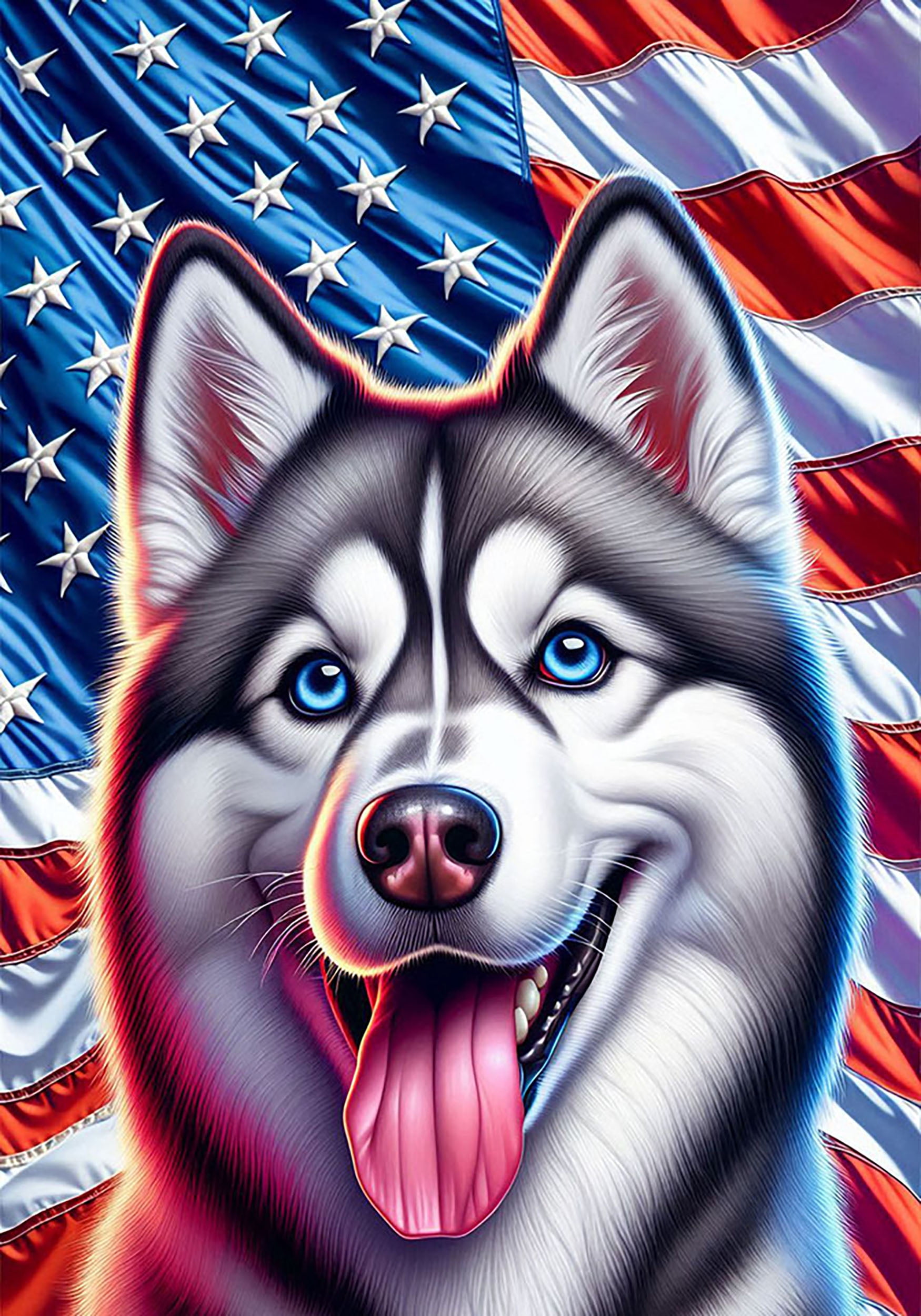 Siberian Husky Grey - Best of Breed DCR Patriotic III Outdoor House ...