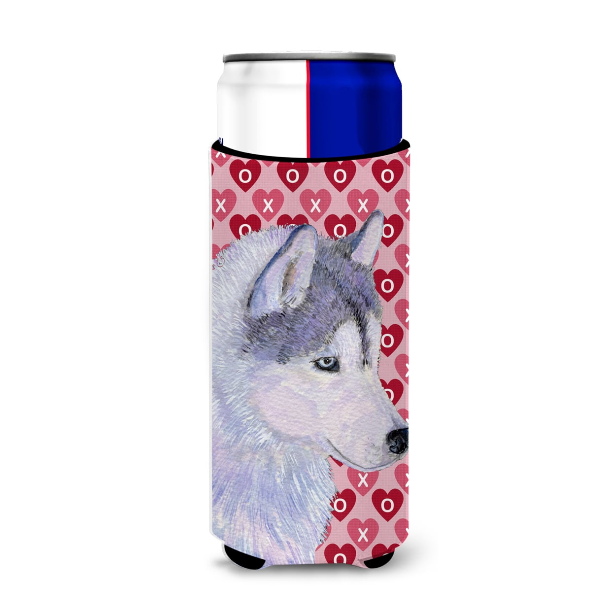 Siberian Husky Hearts Love Valentines Day Ultra Hugger for slim cans ...