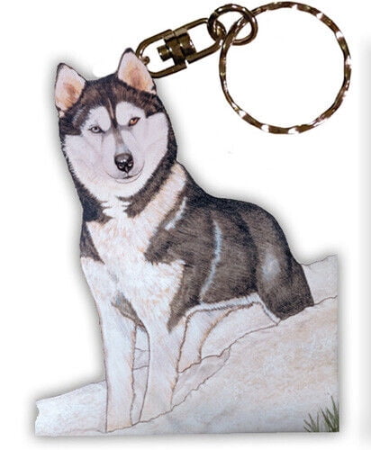 Siberian Husky Keychain, Souvenir Key Holder, Dog Charm Tag, Pet Key ...