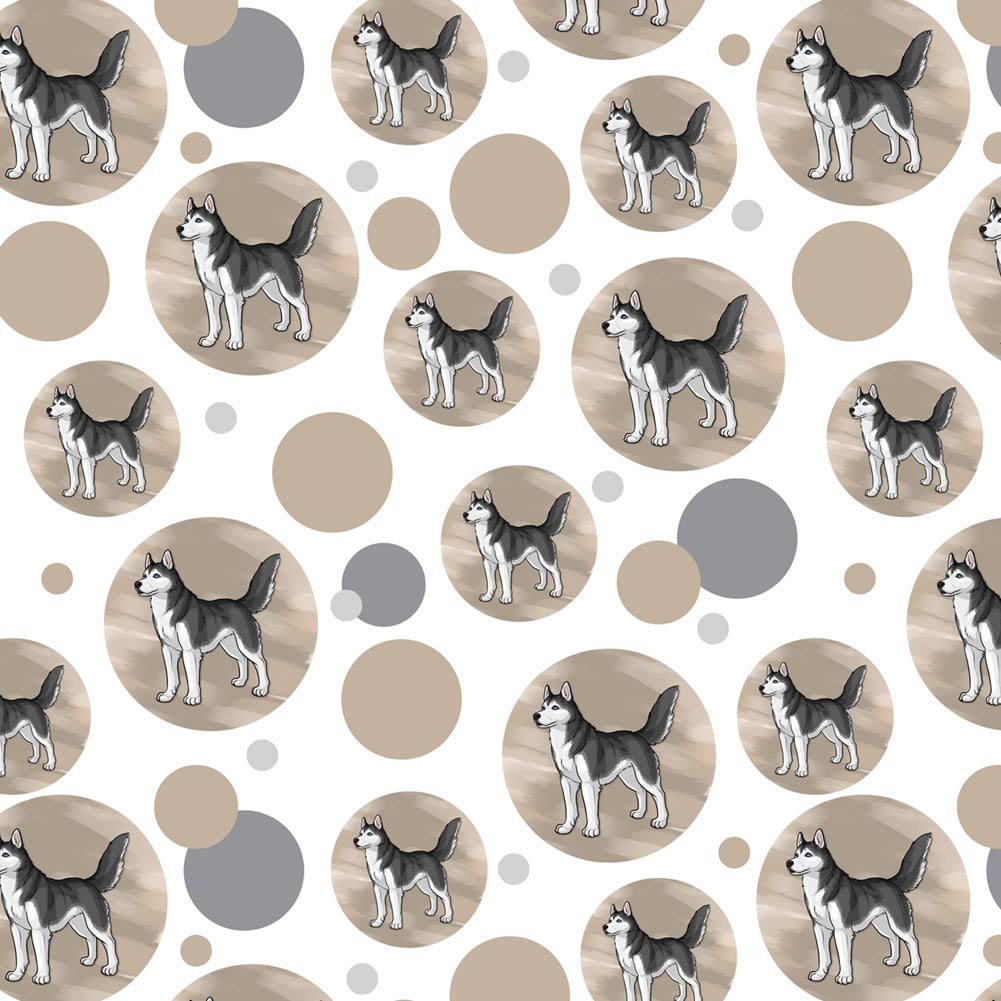 Siberian Husky Pet Dog Premium Gift Wrap Wrapping Paper Roll Pattern ...