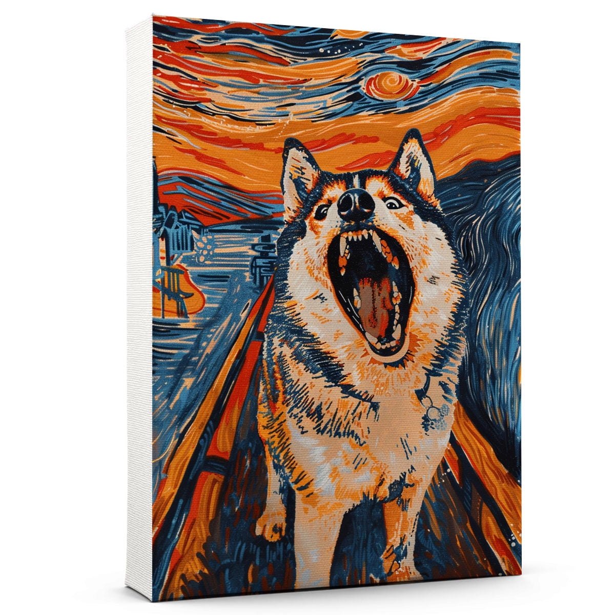 Siberian Husky Scream Funny Dog Poster Unframe, Siberian Husky Dog ...
