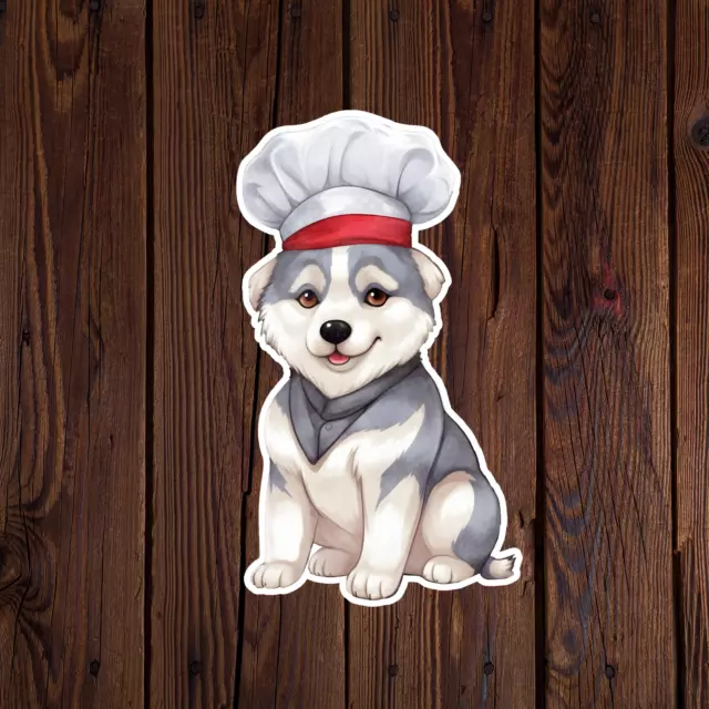 Siberian Husky Sticker Dog Laptop Scrapbook Kawaii Chef Sticker Phone ...