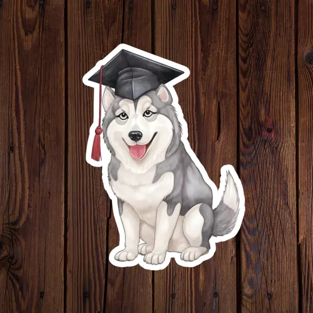 Siberian Husky Sticker Dog Laptop Scrapbook Kawaii Graduation Sticker ...