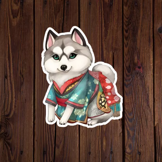 Siberian Husky Sticker Dog Laptop Scrapbook Kawaii Japan Sticker Phone ...