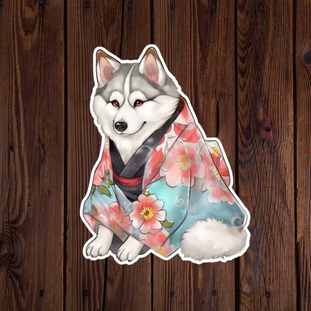 Siberian Husky Sticker Dog Laptop Scrapbook Kawaii Japan Sticker Phone ...