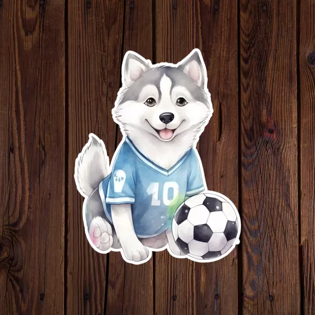 Siberian Husky Sticker Dog Laptop Scrapbook Kawaii Soccer Sticker Phone ...