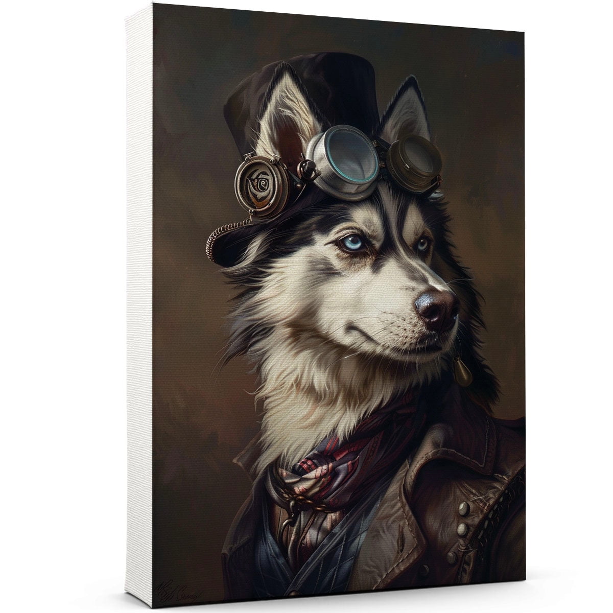 Siberian Husky Wall Art Dog Canvas Paintting Wall Art Vintage Dog ...