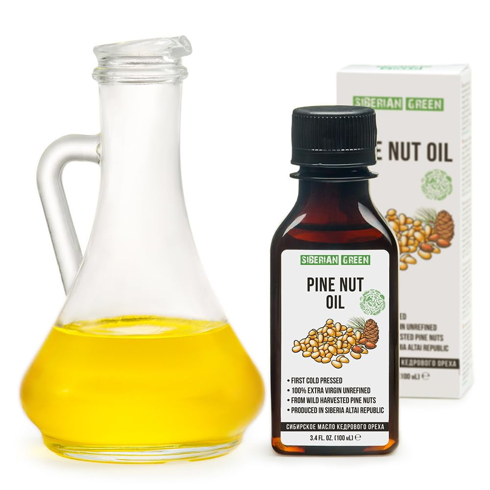 Siberian Pine Nut TWE5 Oil | 100% Natural Extra Virgin Cold Pressed 100 ml / 3.4 fl oz ...