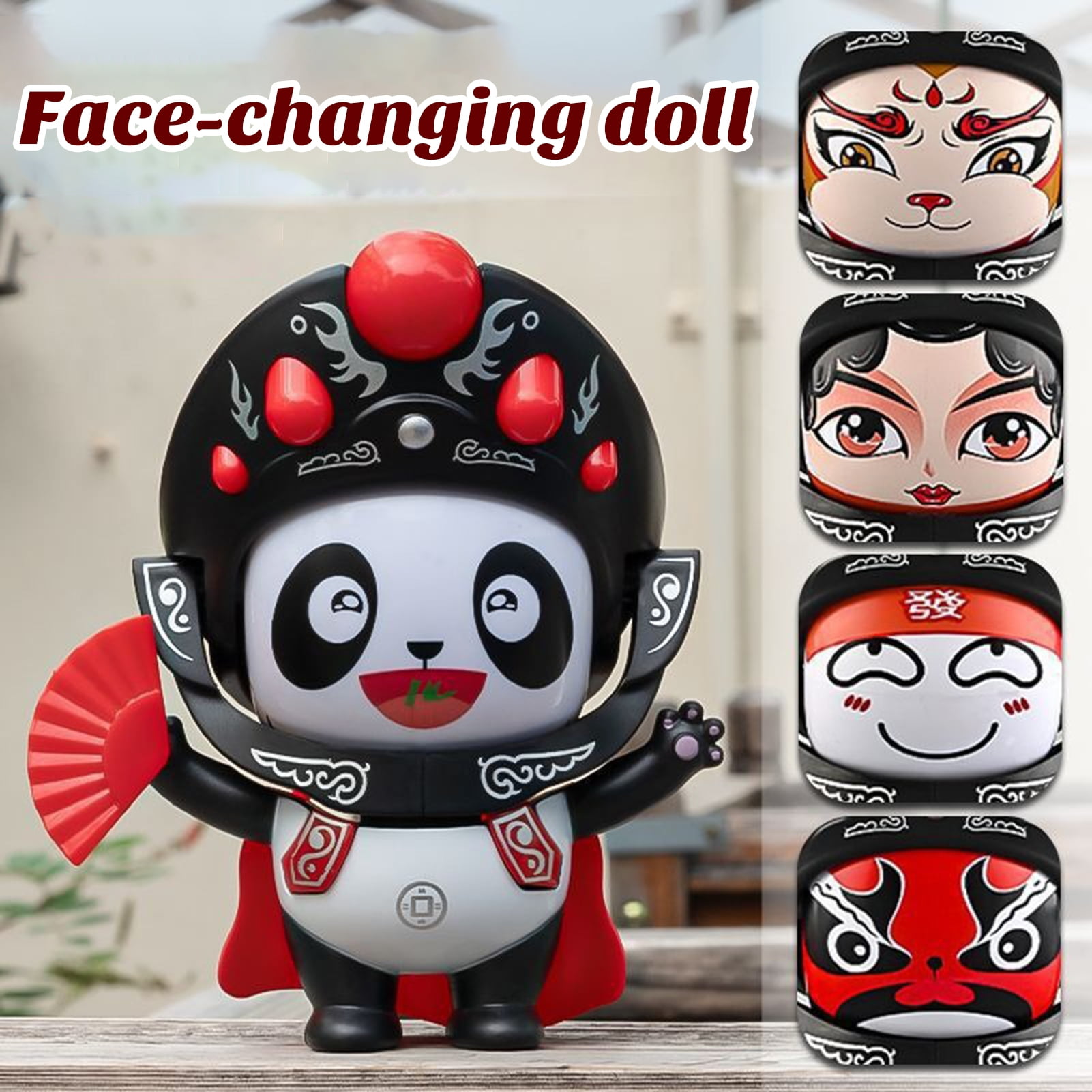 Sichuan Opera Face-Changing Doll 5 Facial Makeups, Peking Opera Panda ...