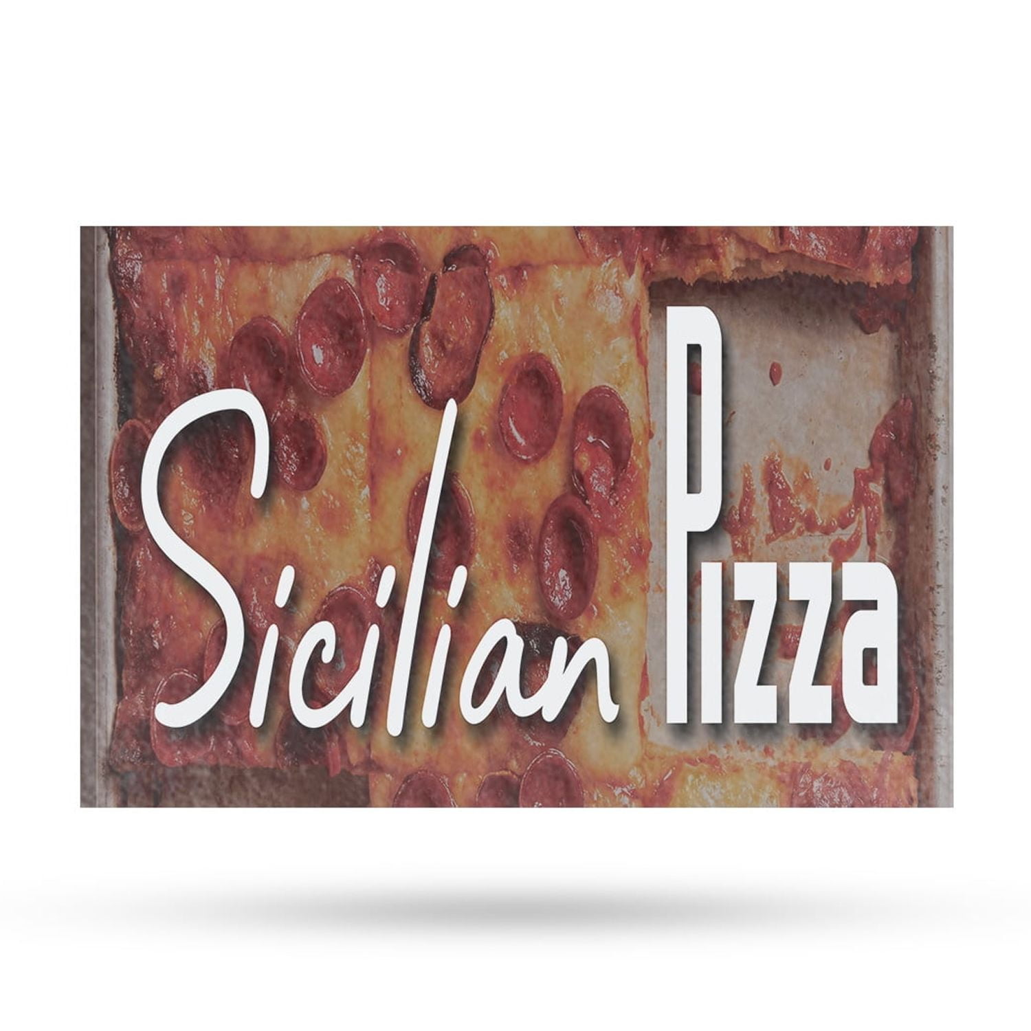 Sicilian Pizza Vinyl Decal 18 Inch x 24 Inch Weatherproof Heavy-Duty ...