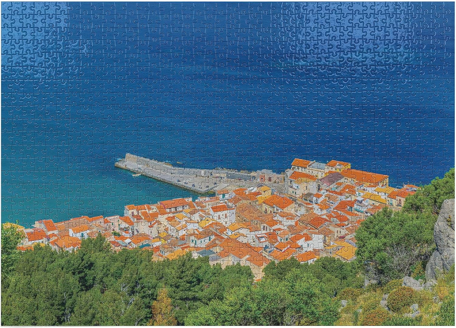 Sicily Seaside Little Village Cefalu Old Historic Houses Pure ...