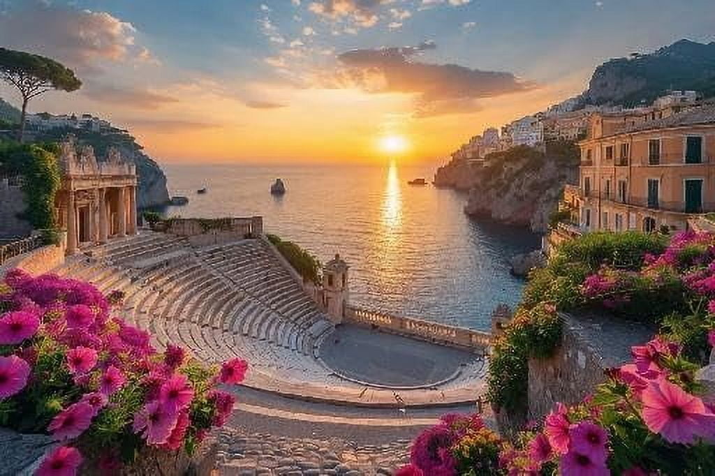 Sicily Taormina Italy Jigsaw Puzzle 300 Piece for Adults Wooden Travel ...