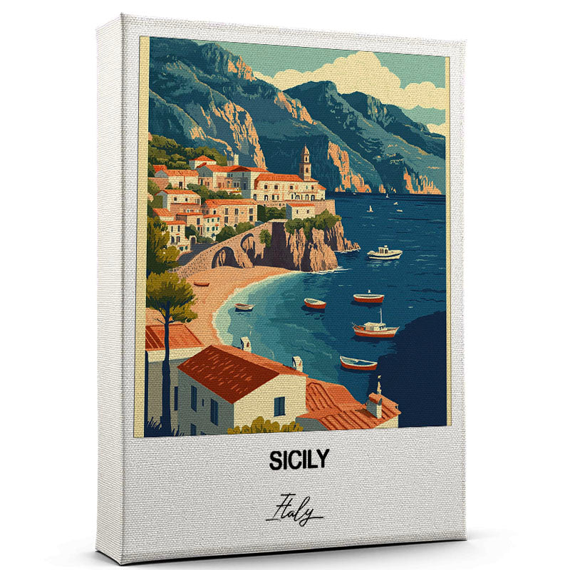 Sicily Travel Print on Canvas – Italy Canvas – Great for Travel ...
