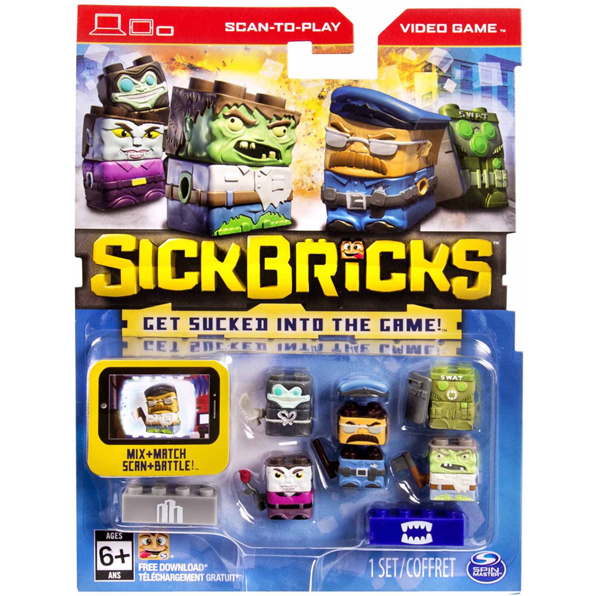 Sick Bricks Sick Team, 5 Character Pack, City vs. Monster - Walmart.com