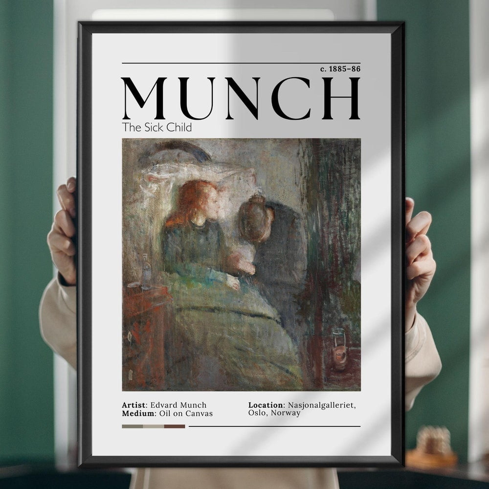 The Sick Child - Edvard Munch Art Print, Famous Painting, Expressionist ...