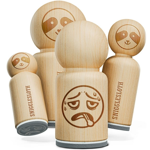 Sick Face Cold Sweat Thermometer Rubber Stamp for Stamping Crafting ...