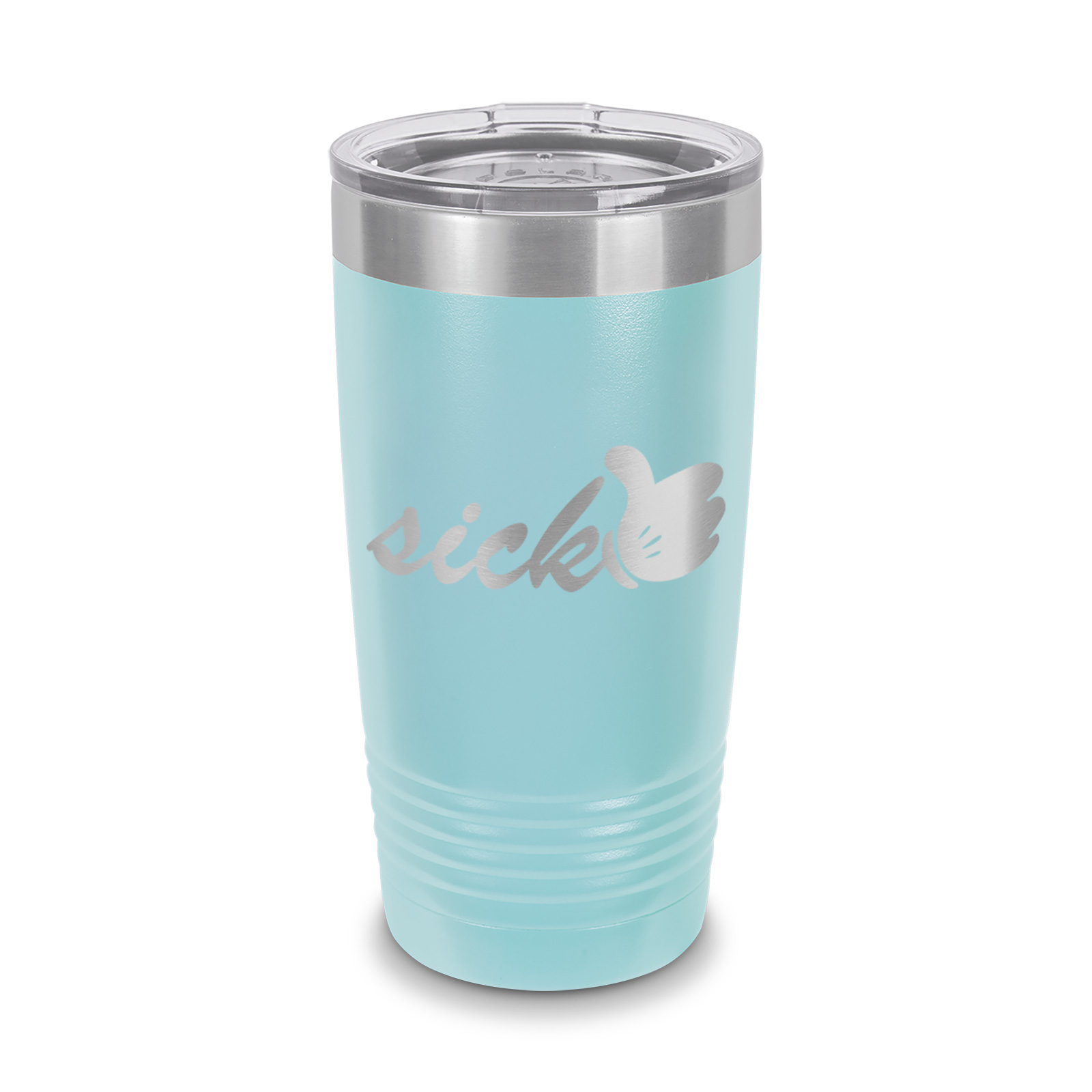 Sick Tumbler 20 oz - Laser Engraved w/ Clear Lid - Stainless Steel ...