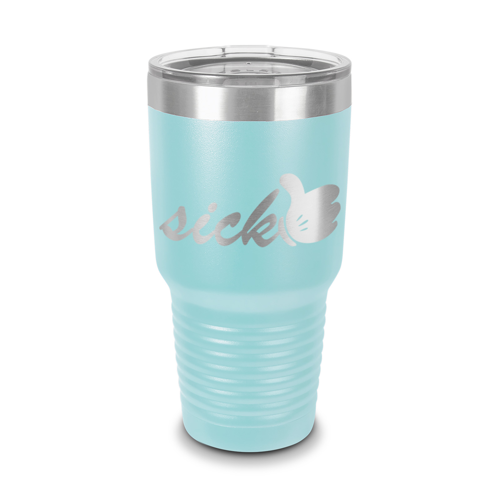 Sick Tumbler 30 oz - Laser Engraved w/ Clear Lid - Stainless Steel ...