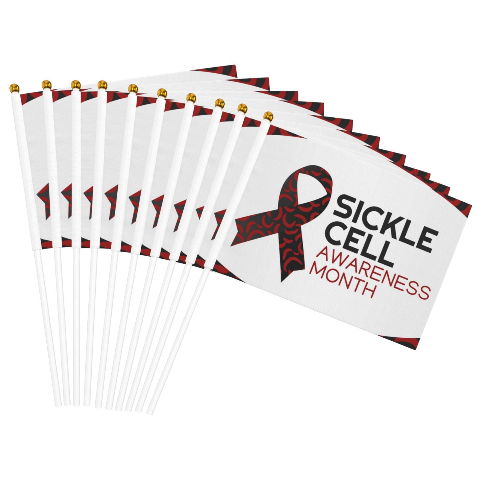 Sickle Cell Awareness Month Flag Handheld Mini Flag 5.5x8.2 Inch With ...