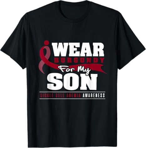 Sickle Cell Awareness Shirt Anemia Support Burgundy Son - Walmart.com