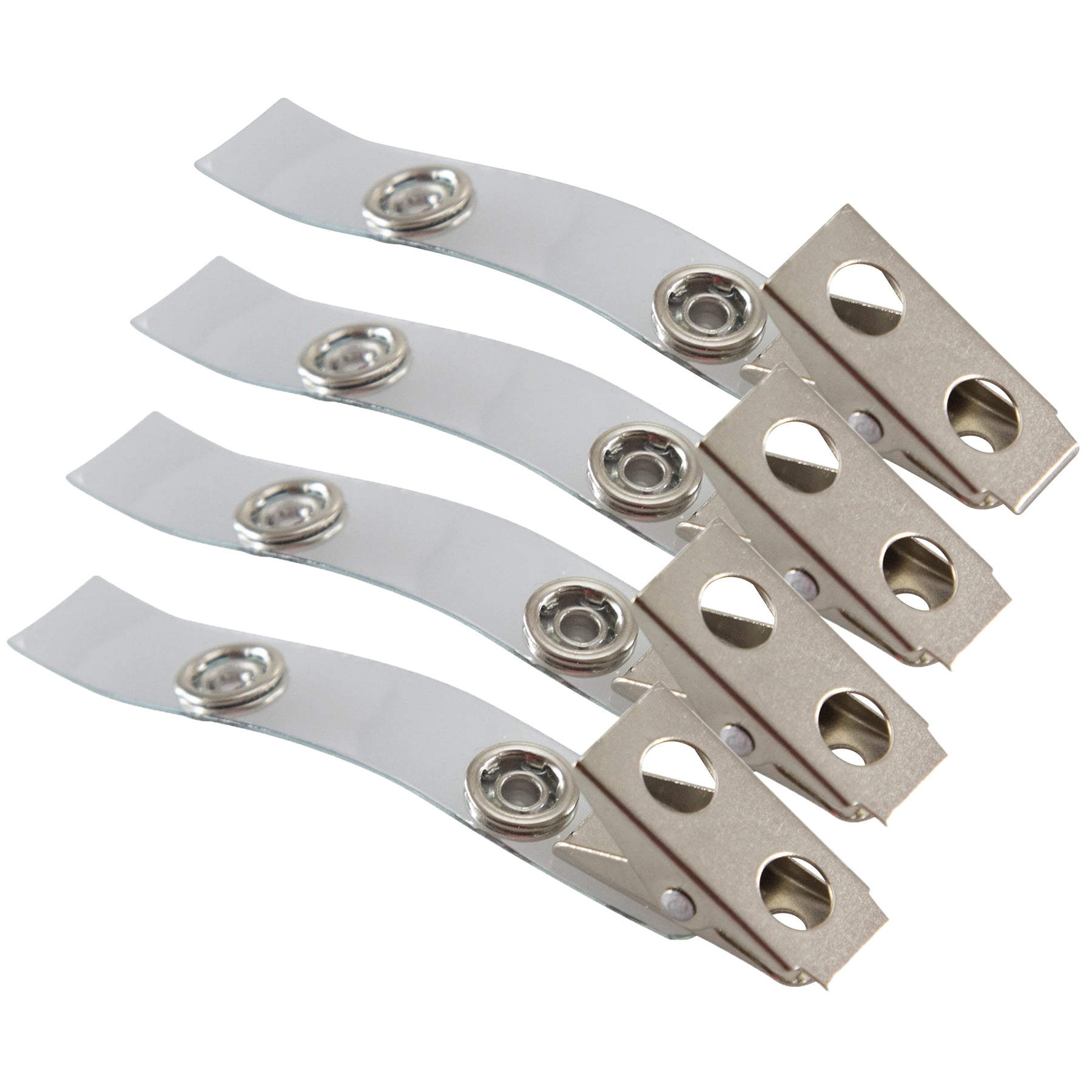 SICURIX Button ID Badge Strap Clips, 25 Per Pack, 4 Packs - Walmart.com