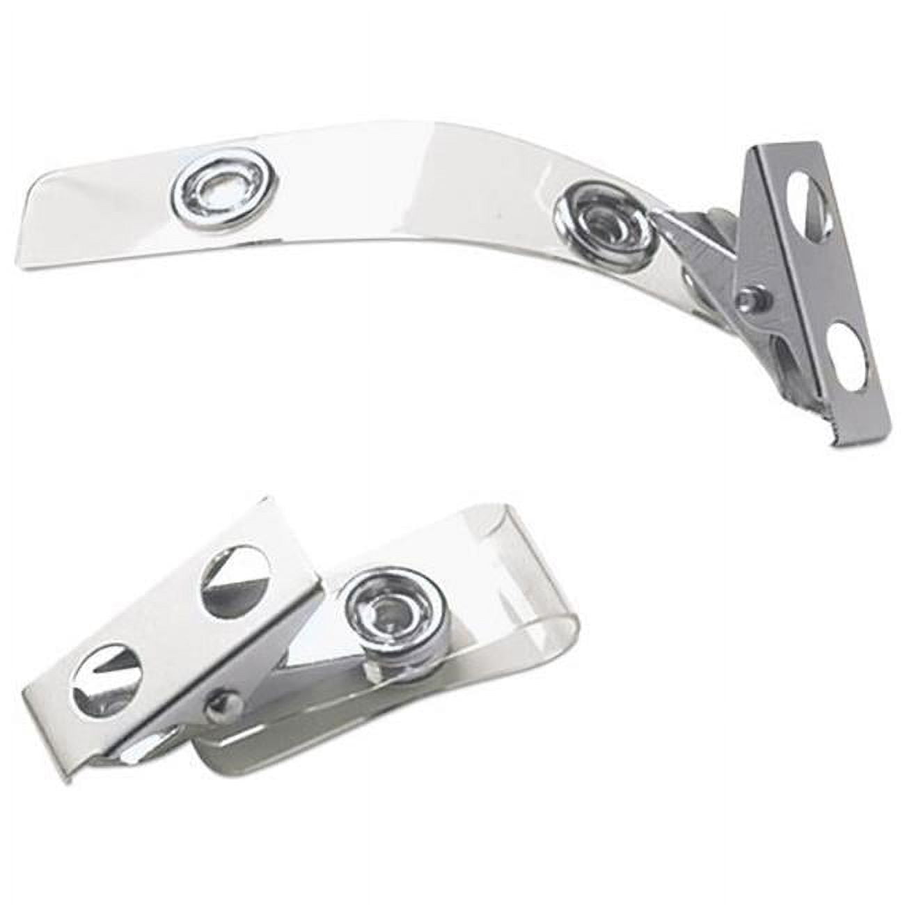 Sicurix Id Strap Clips, 0.38" X 2.75", Clear, 25/pack | Bundle of 5 ...