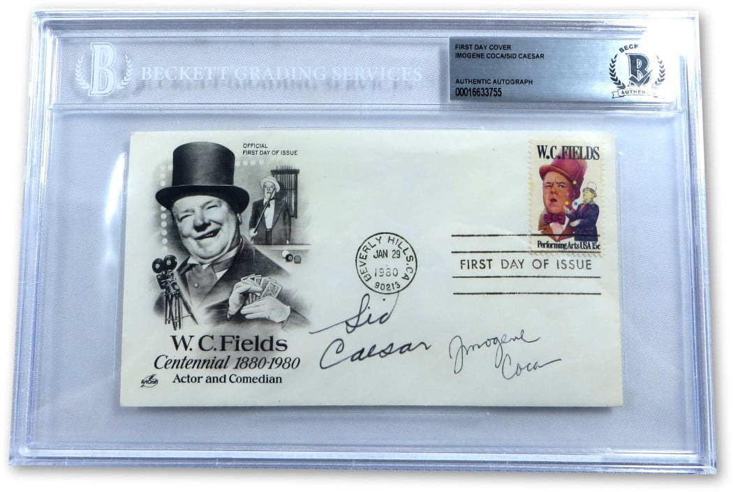 Sid Caesar Imogene Coca Signed Autographed First Day Cover BAS Encased ...