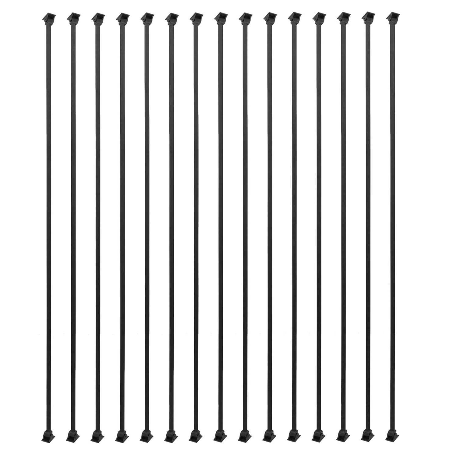 Sidasu 15 Pack Iron Balusters Square Hollow Stair Spindles 1/2" Metal ...