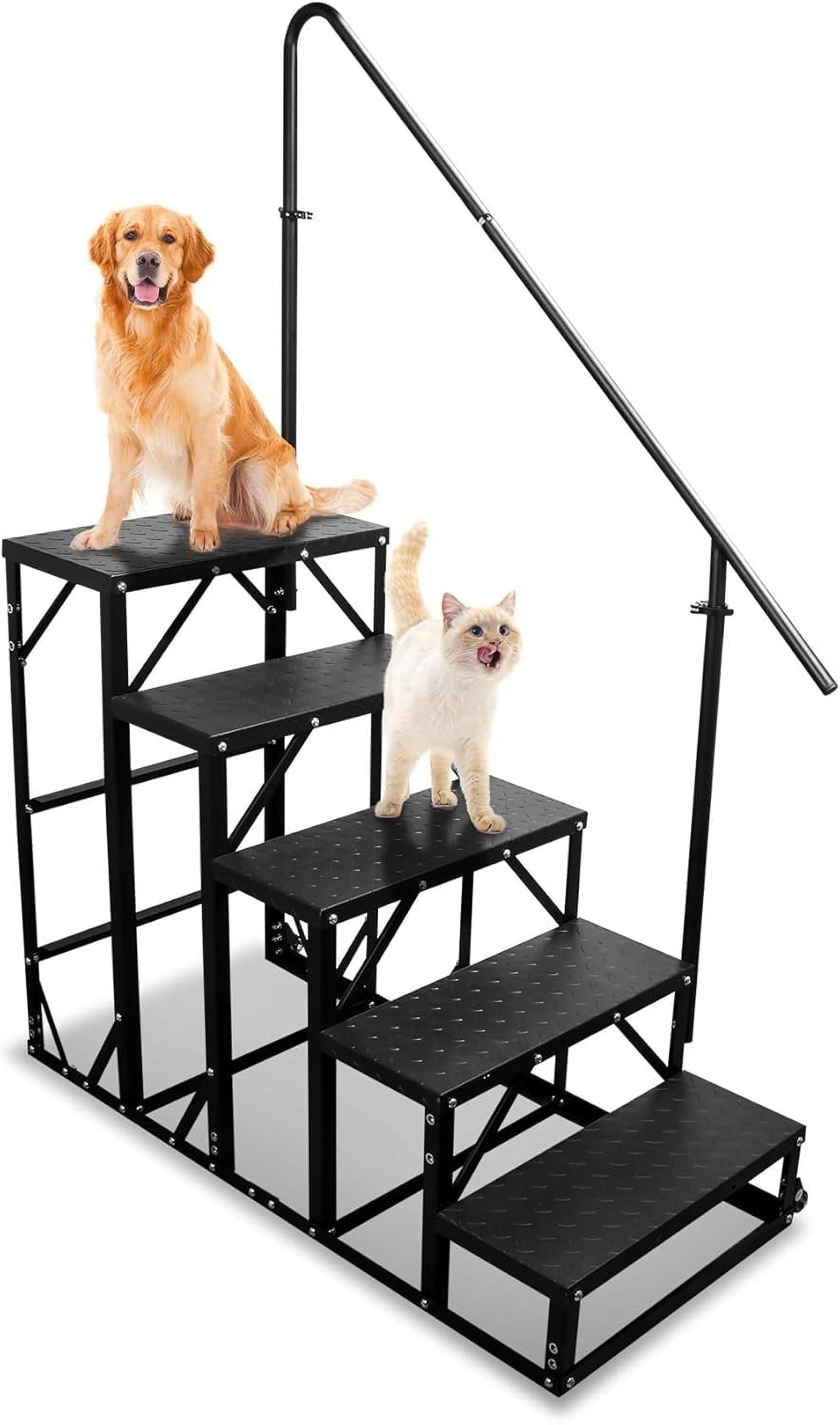 Sidasu RV Rtairs 5 Step with Moveable Wheels, RV Steps with Handrail ...