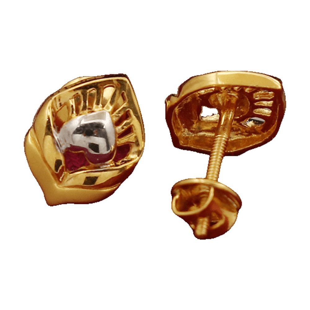 Siddhi Impex 22 Karat Seal Genuine Gold 1Cm Bezel Female Earrings Wife ...