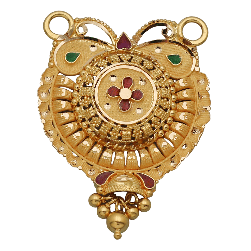 Siddhi Impex, Bis 916 Stamp Actual Gold 3.9 Cm Pendant For Grand Nephew ...