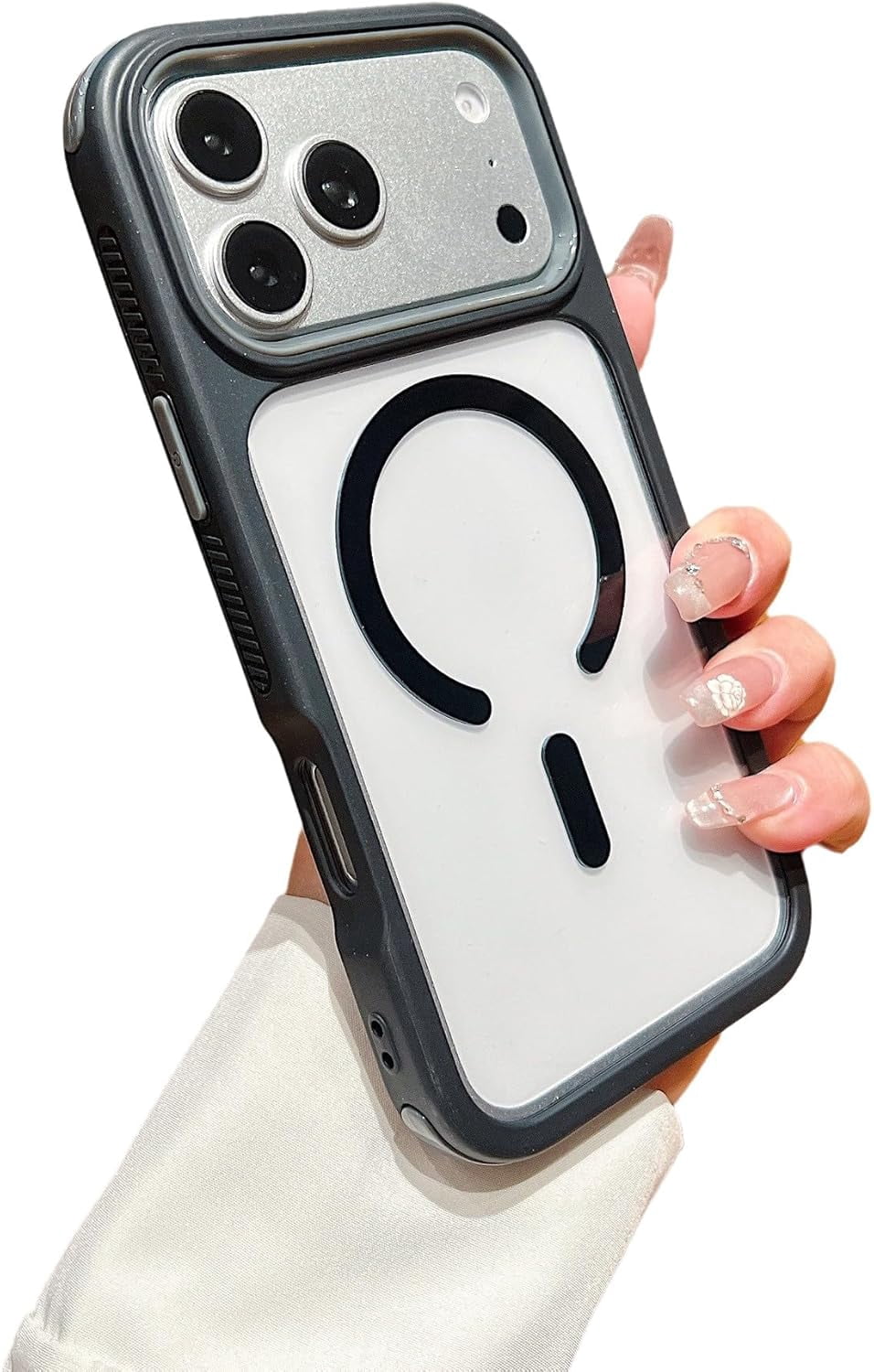 Side Anti-Slip Clear Shockproof Magnetic Phone Case for iPhone ...