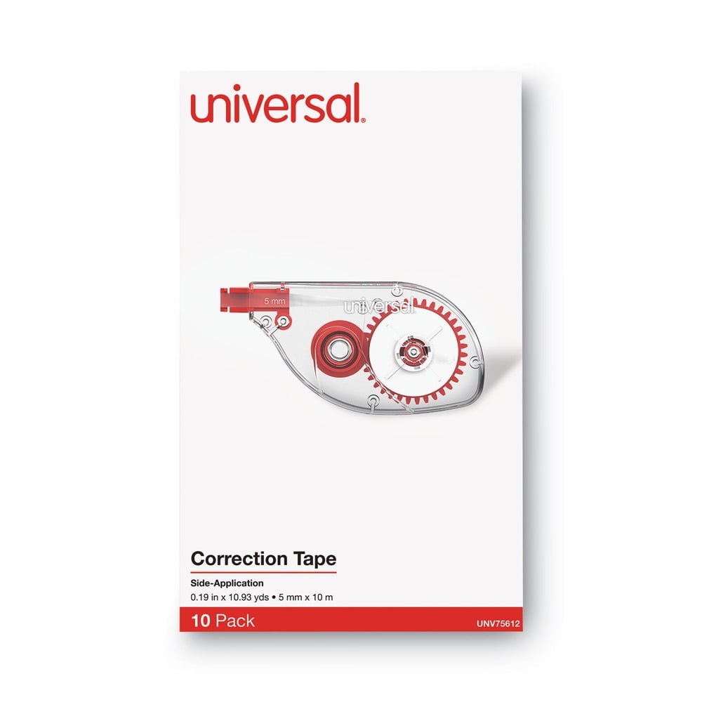 Universal Side-Application Correction Tape, Non-Refillable, 1/5" x 393 ...