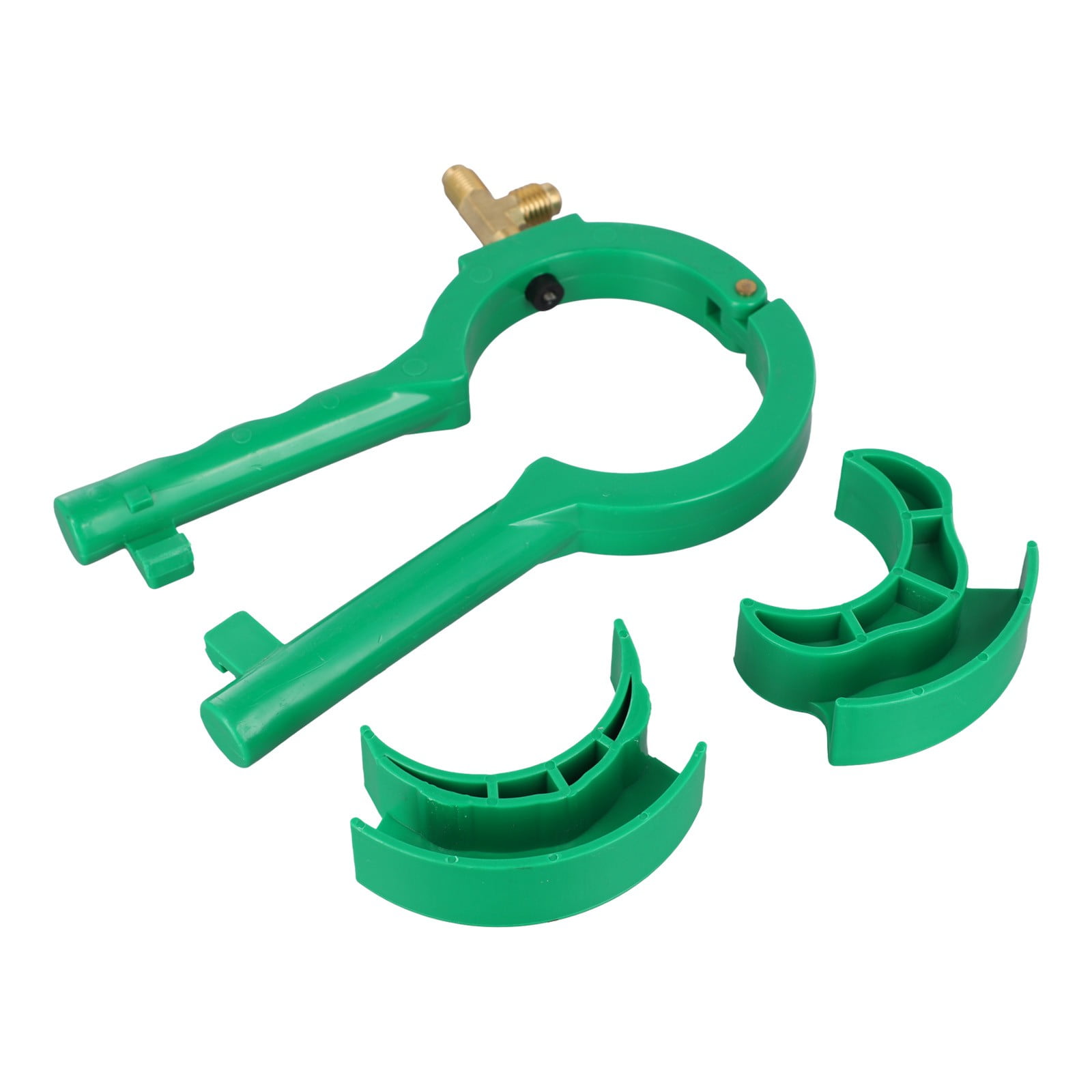 Side Can Tap 3-in-1 Side Can Tap Green Plastic + Copper Valve R134A R12 ...