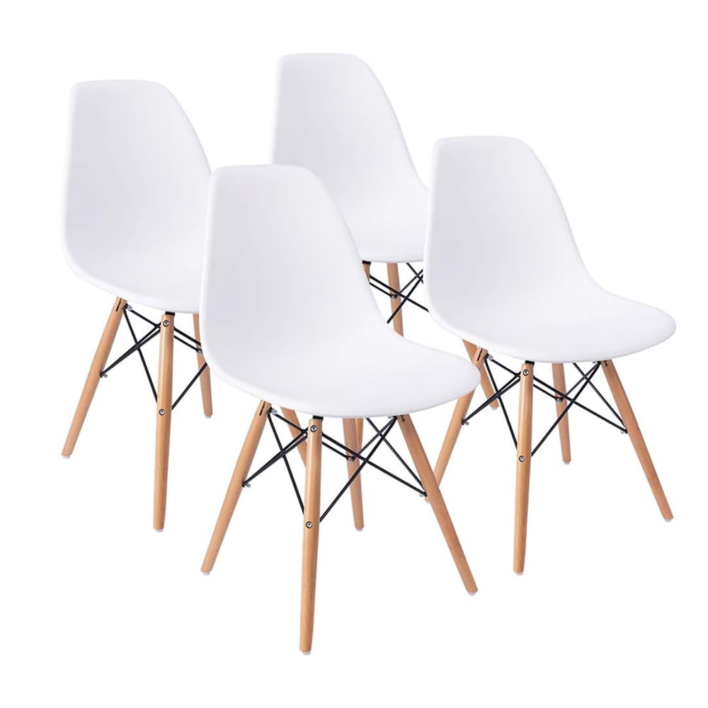 Side Chairs Set of 4, Pre Assembled Modern Style Dining Chair, Mid ...