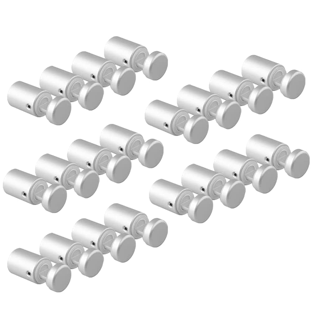 Side Clamp Standoffs 3/4" x 1" Solid Aluminum, Edge Grip Sign Standoffs ...