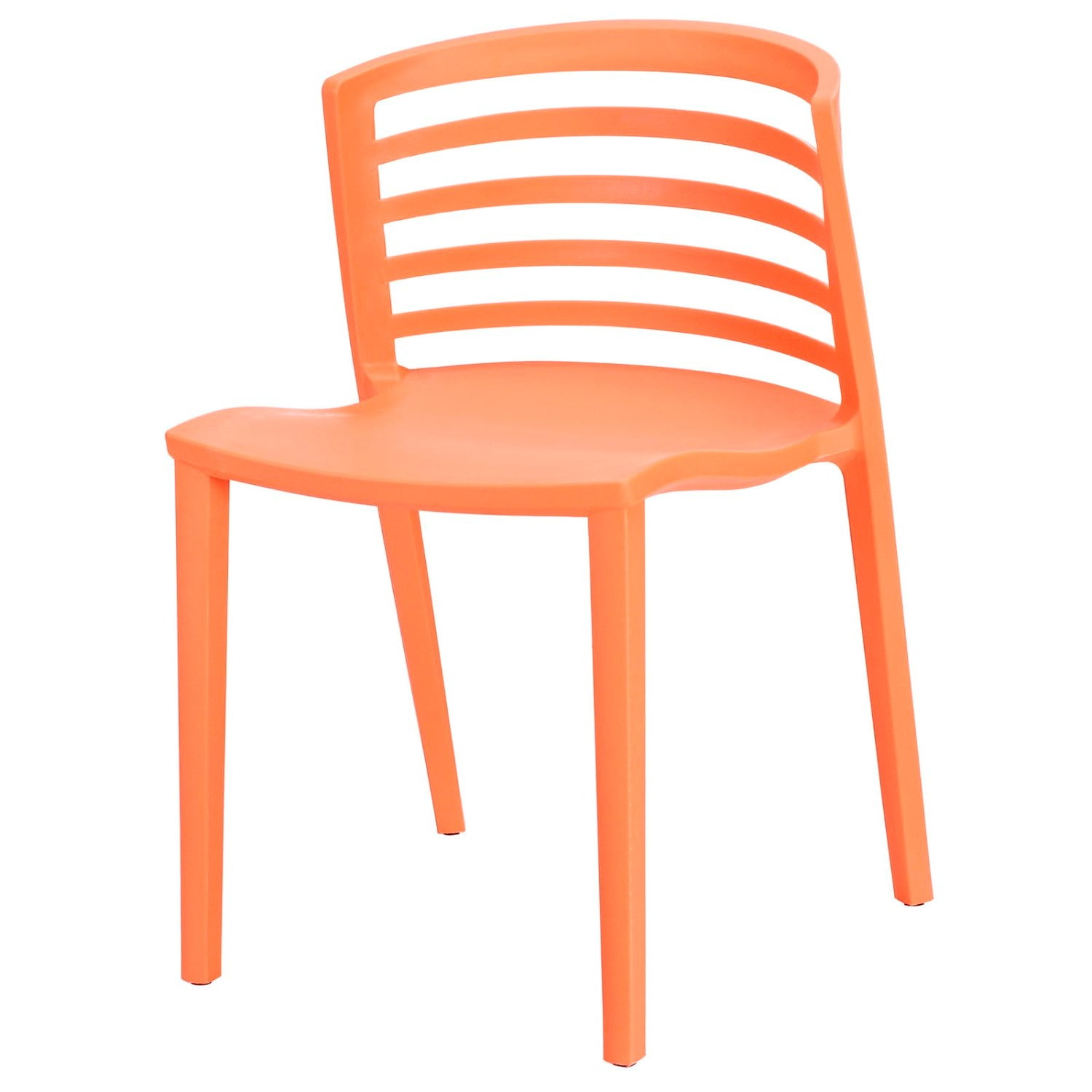 Side Dining Chair, Orange, Plastic, Kitchen Cafe Bistro Hospitality ...