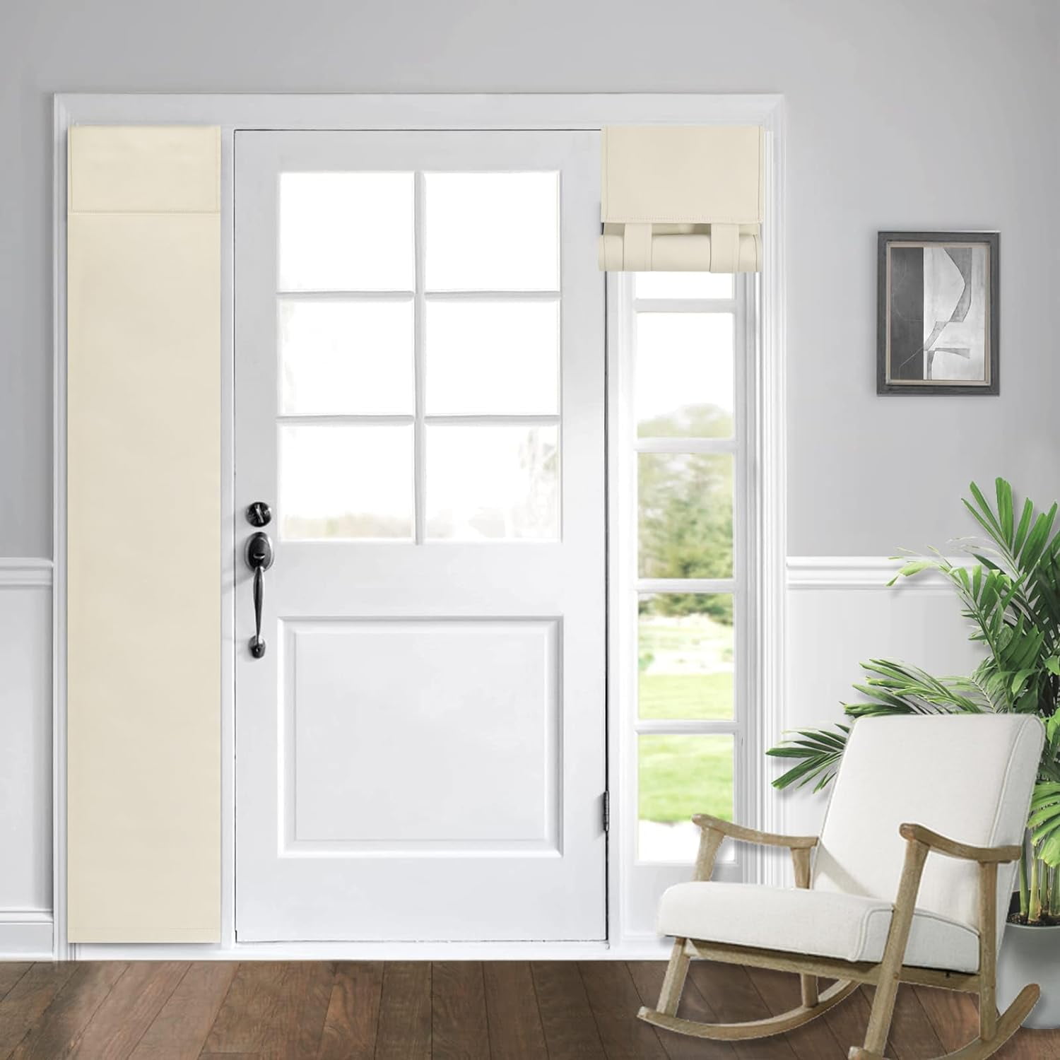 Side Door Curtains for Door Window, Room Darkening Solid Color Door ...