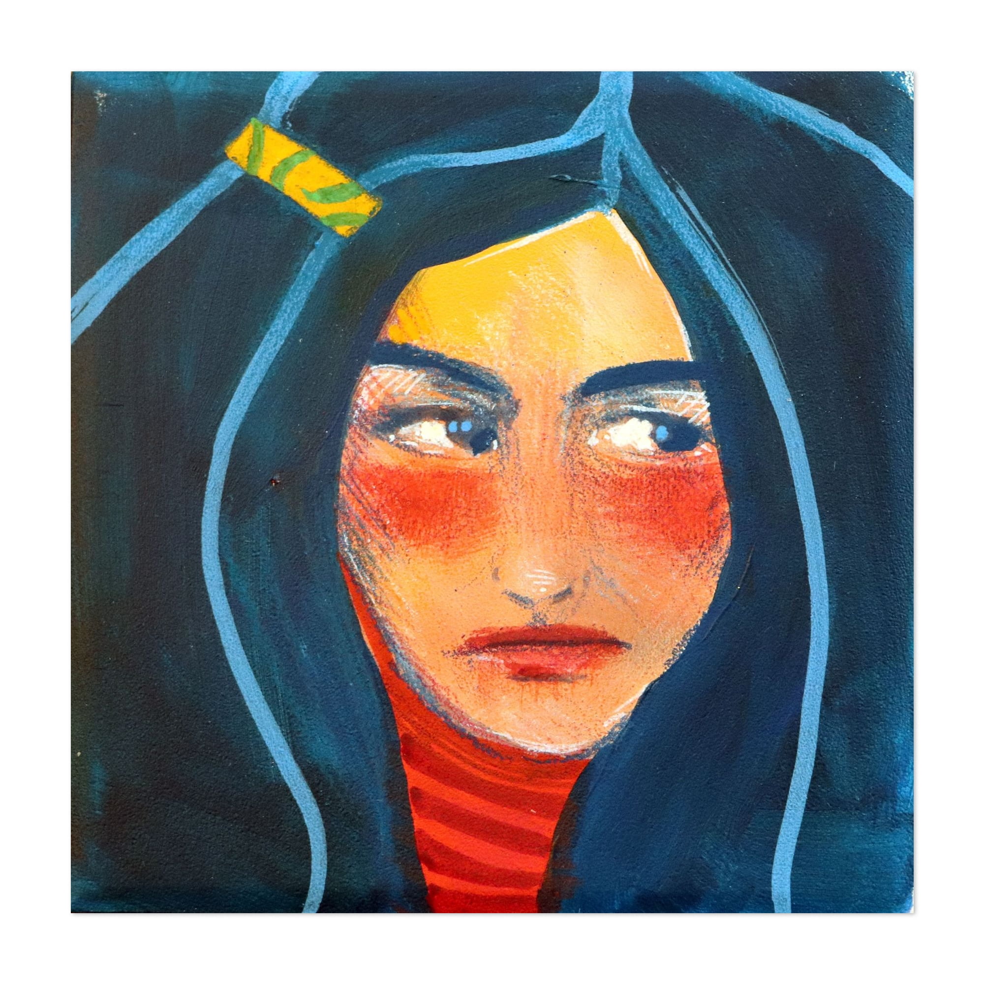 Side Eye Chic - Marshall Michigan Painting Portrait Modern Art Abstract ...