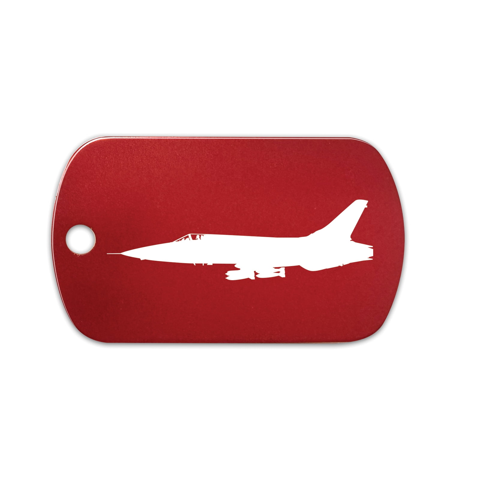 Side F-105 GI Dog Tag Aluminum Keychain thunderchief usaf f105 gold ...