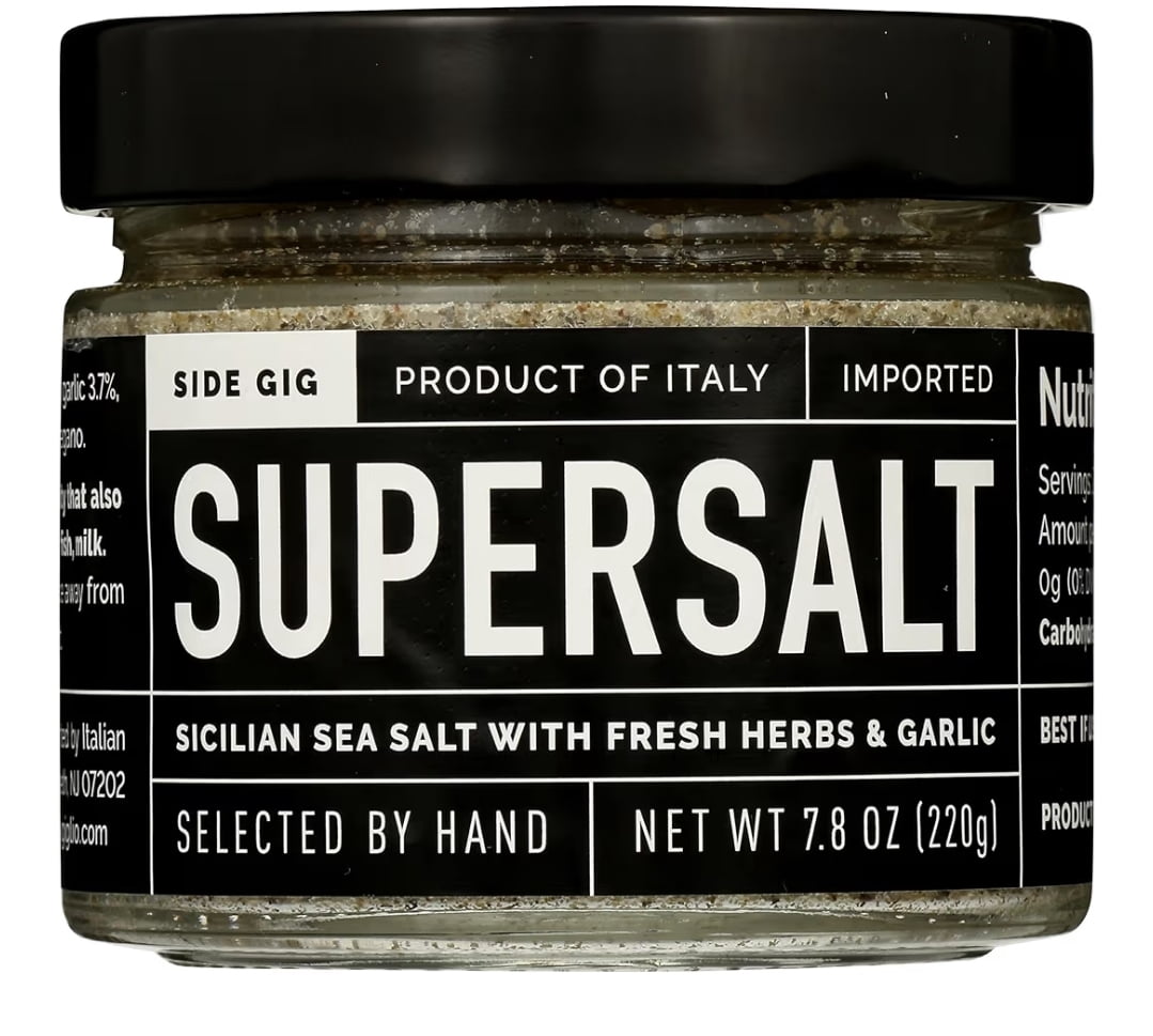 Side Gig Super Salt Sicilian Sea Salt with Fresh Herbs & Garlic 7.8 oz ...